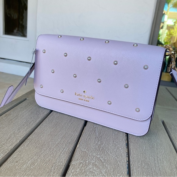 kate spade | Bags | Bundle Kate Spade Madison Studded Faux Pearls Flap ...